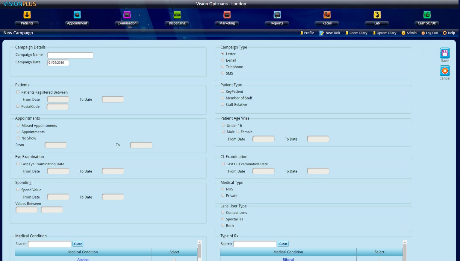 Ophthalmic Software | VisionplusPMS Modules