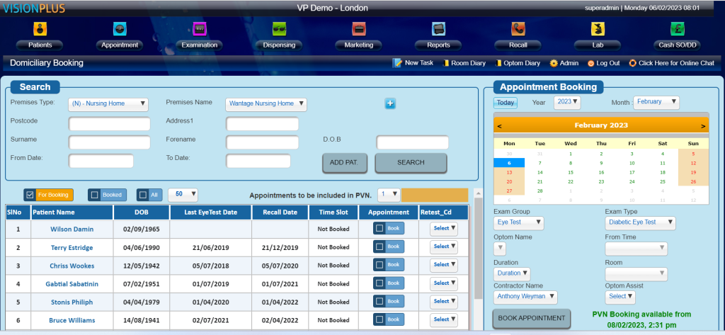 Ophthalmic Software | VisionplusPMS Modules